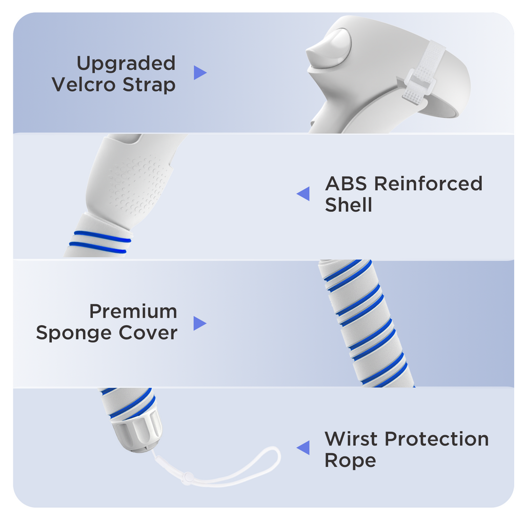 YOGES VR Q7 Long Arms Dual Extension Handles Compatible with Meta Ques