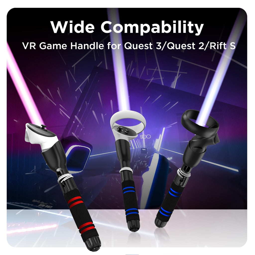 YOGES VR Q9 Dual Handles Extension Grips Compatible for Meta Quest 3/2